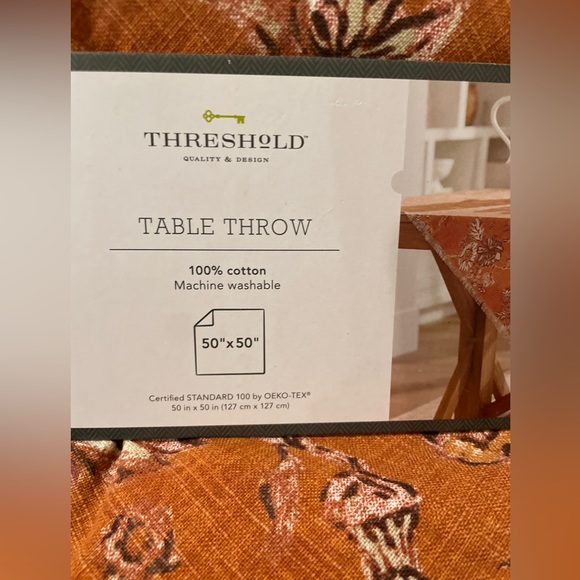Threshold | Dining | Threshold Table Throw 5x50 Terracotta Brown Floral ...